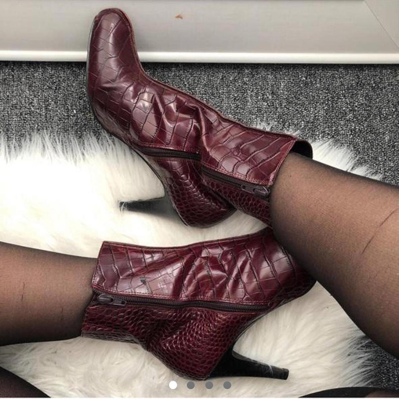 snake skin heels/booties🍇 🌟 the prettiest pair of... - Depop