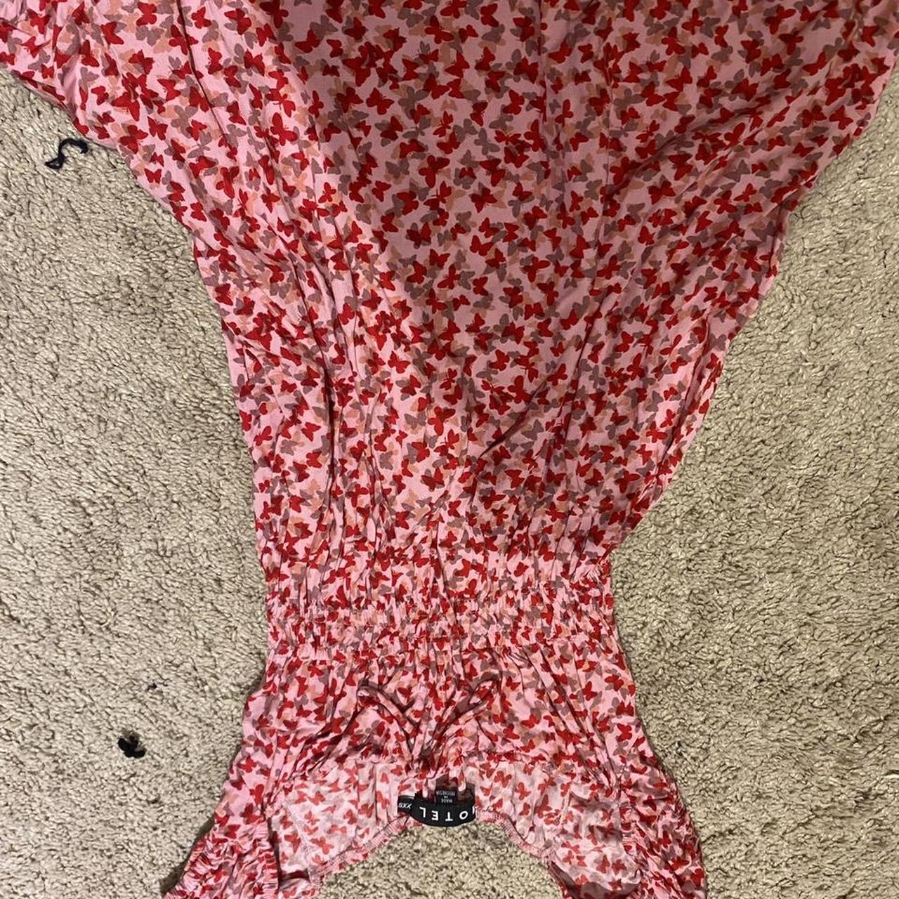 Motel rocks pink and purple butterfly dress XXS -... - Depop