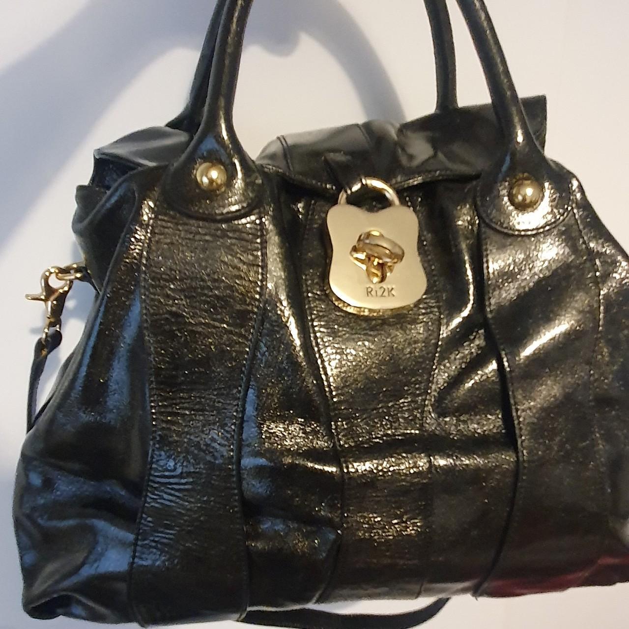 Vintage Y2K Ri2k new patent leather large shoulder... - Depop