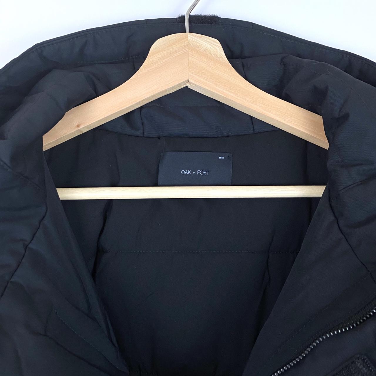 Y2K Sustainable Oak+Fort Minimalist black Puffer... - Depop