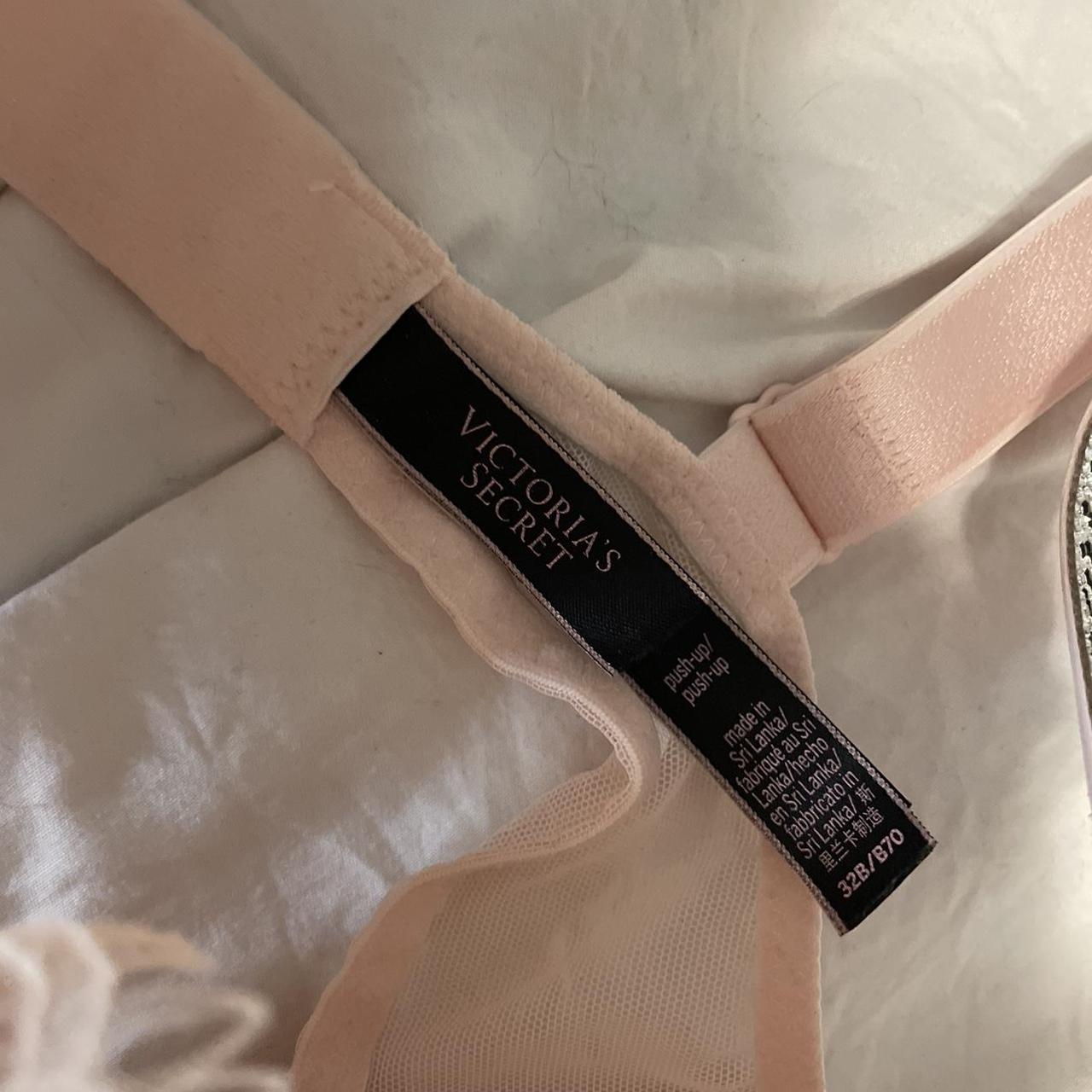 victoria secret light pink shine strap set bra is... - Depop