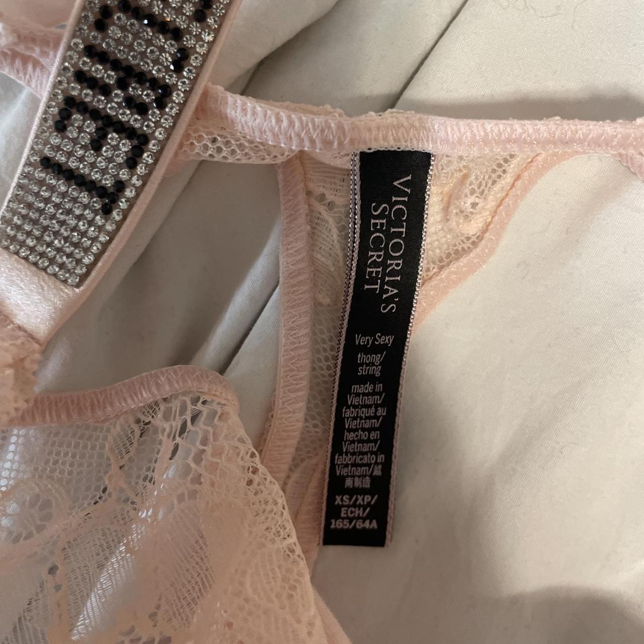 victoria secret light pink shine strap set bra is... - Depop