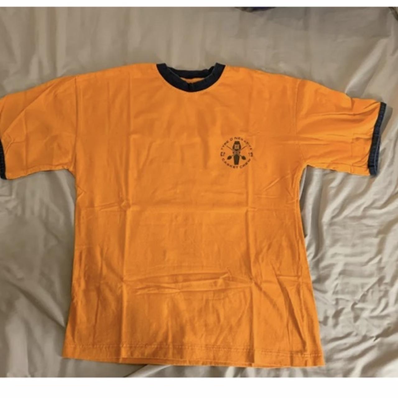 Vintage Type O Negative Orange ringer shirt. Size... - Depop