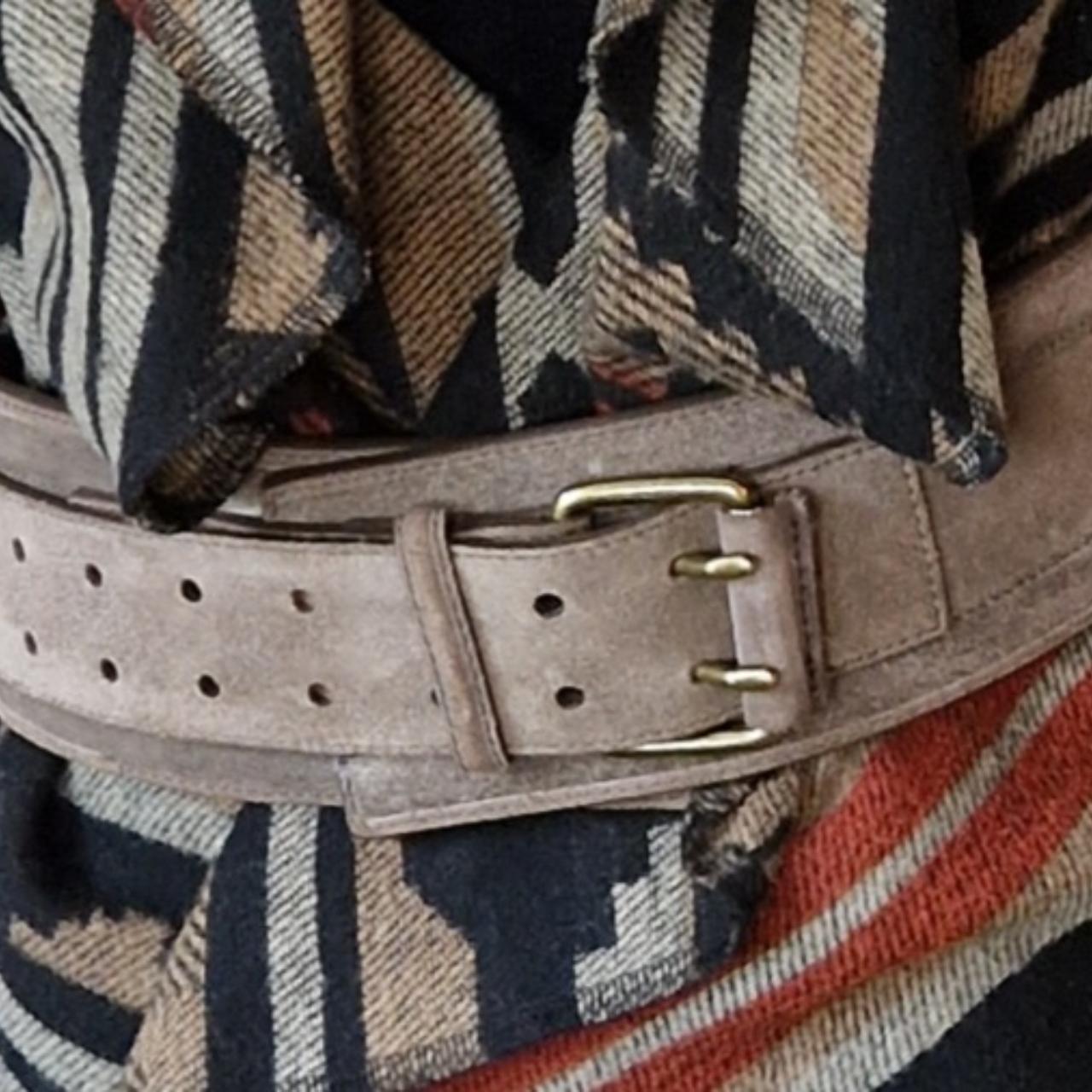 Genuine real leather, chunky, brown belt from... - Depop
