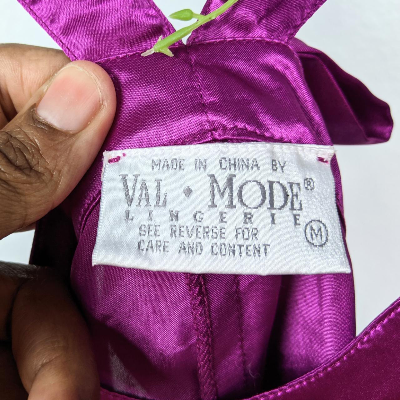 Val Mode Lingerie Vintage Purple Bow Back Slip Size... - Depop