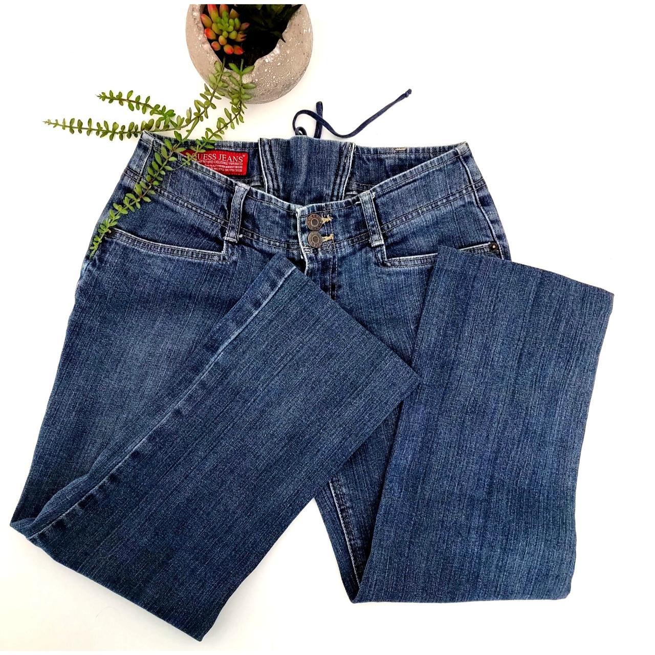 Guess Jeans Vintage 90s Custom Lace Up Back Denim... - Depop