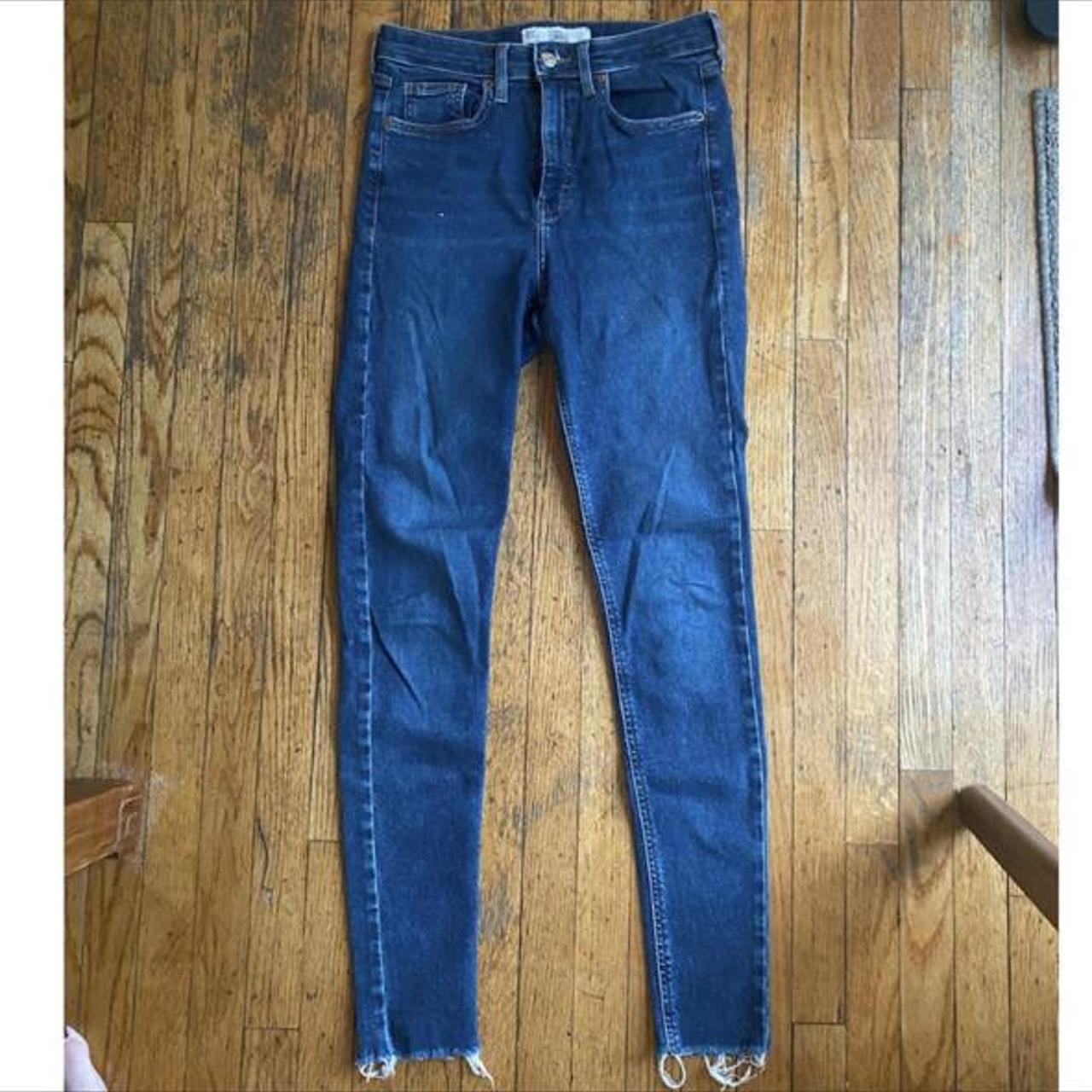 Topshop high waisted blue jeans Jamie brand Skinny... - Depop