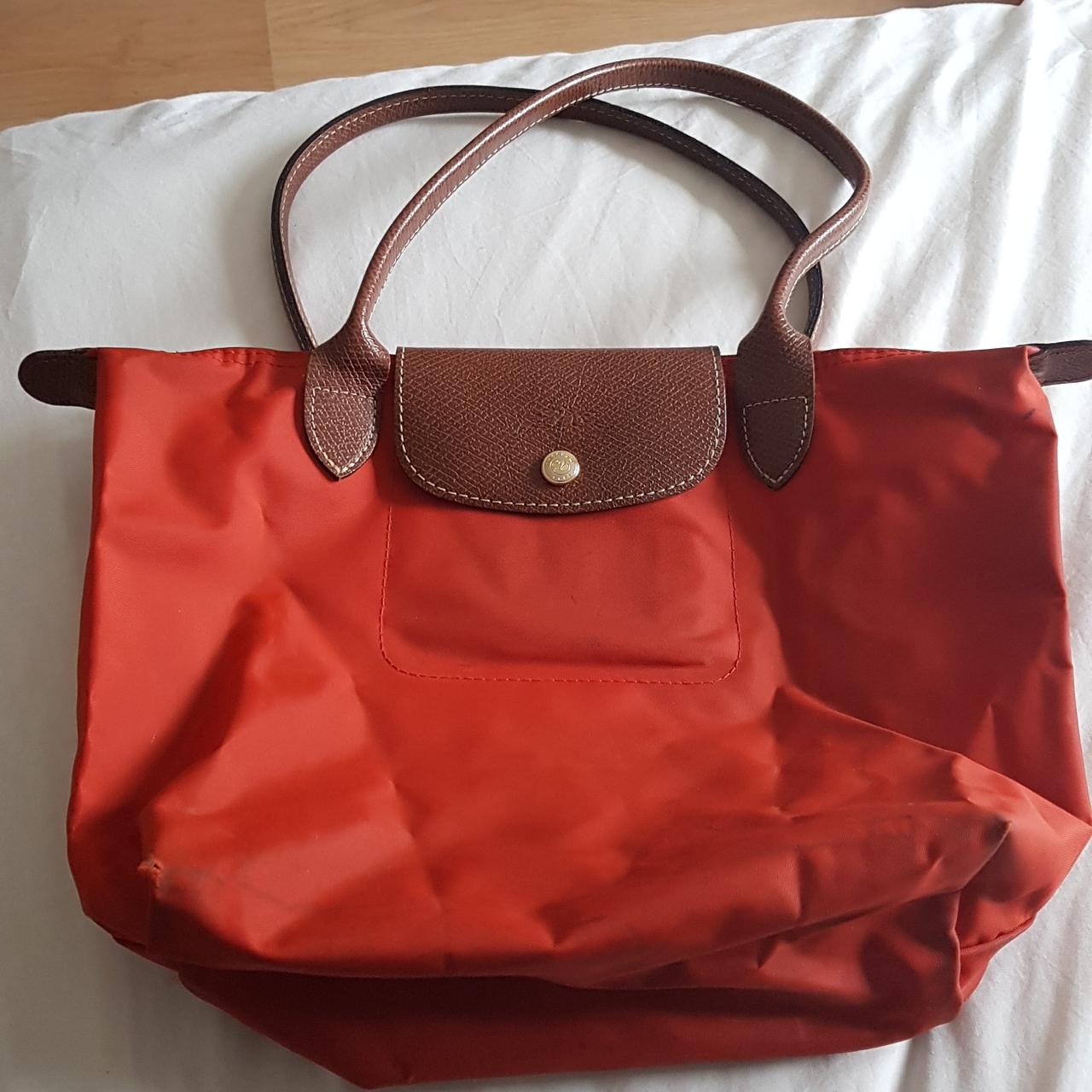 Orange Longchamp handbag. SMALL size so ideal for... - Depop