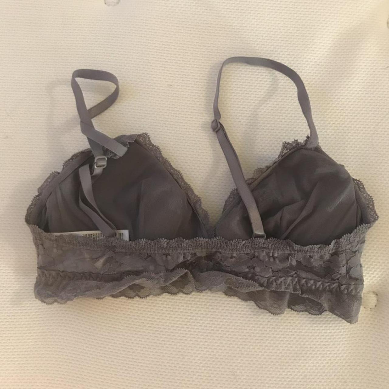 Grey bralette Removable pads Super... - Depop
