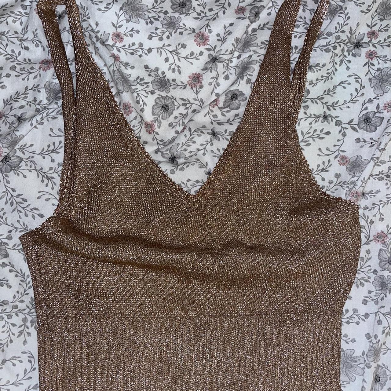 Newlook gold glitter top Perfect for Christmas... - Depop