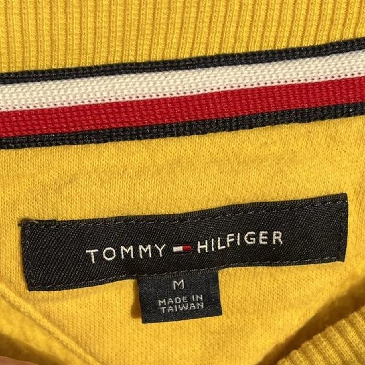 Yellow Tommy Hilfiger jumper, size medium, so cute... - Depop