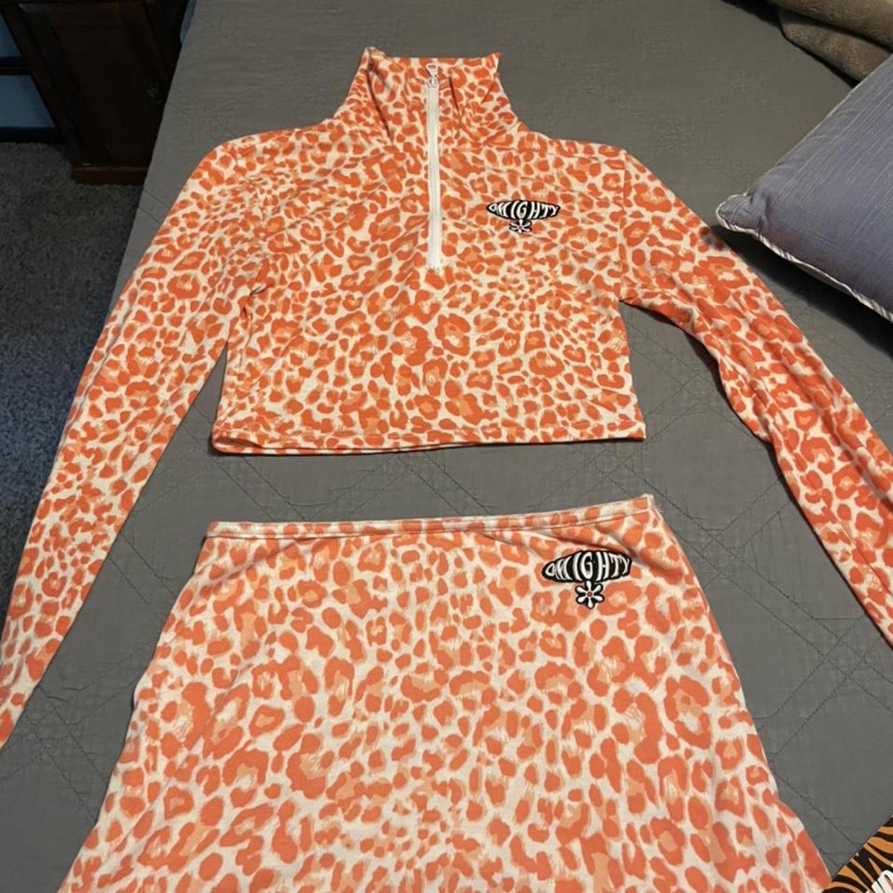 O-MIGHTY Women's Pink and White Dress | Depop