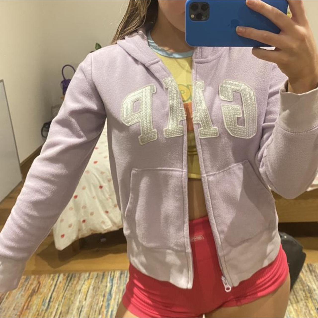 GAP purple lilac zip up hoodie Good condition Kids... - Depop