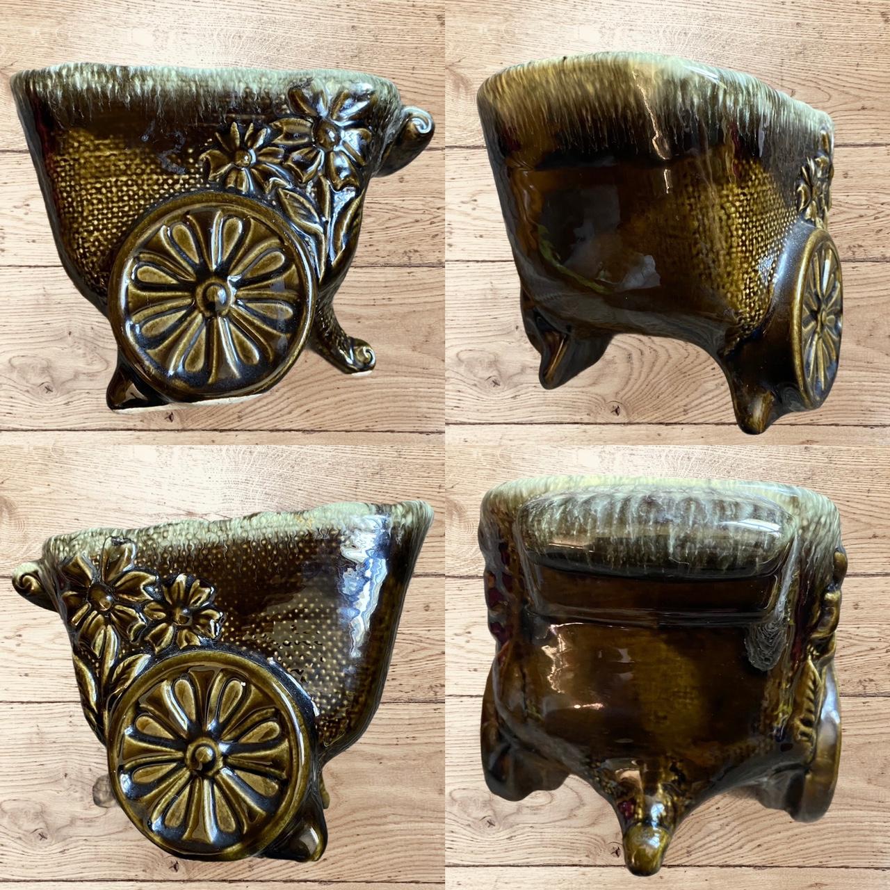 Hull USA B14 Drip Wheelbarrow Wagon Planter This... - Depop