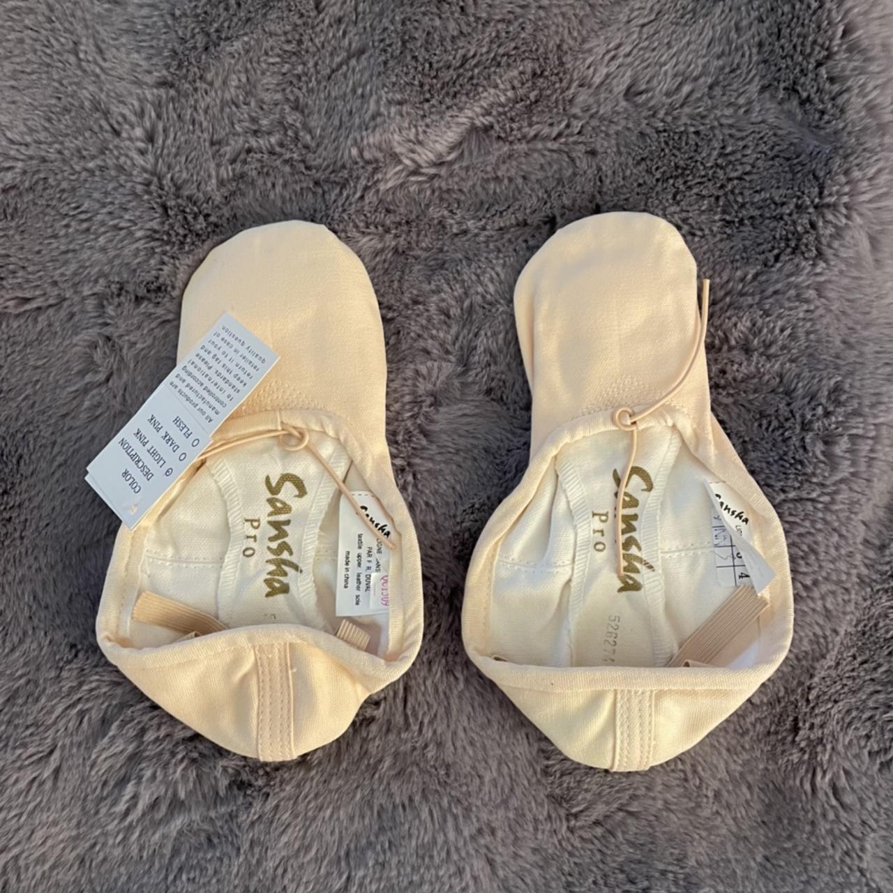 Sansha “Pro Ref. 1” canvas ballet shoes in light... - Depop