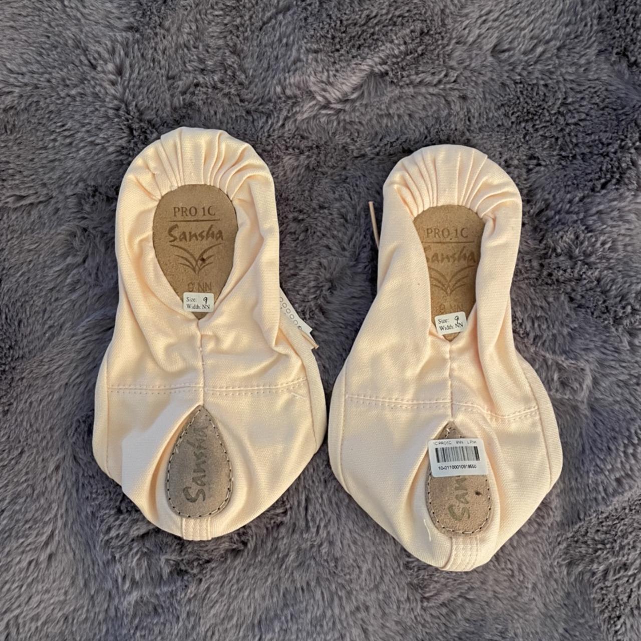 Sansha “Pro Ref. 1” canvas ballet shoes in light... - Depop