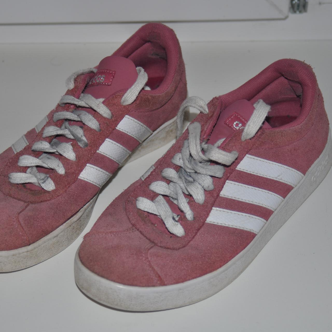 Womens Adidas Suede Pink Trainers Sneakers... - Depop