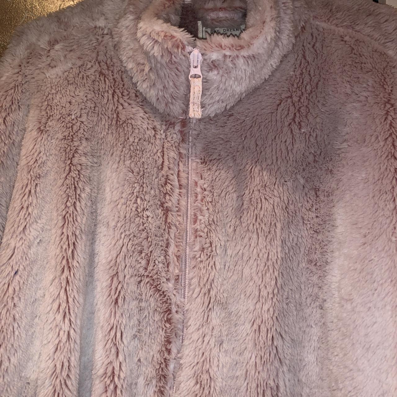 Long fluffy pink coat size L. Very snuggly. - Depop