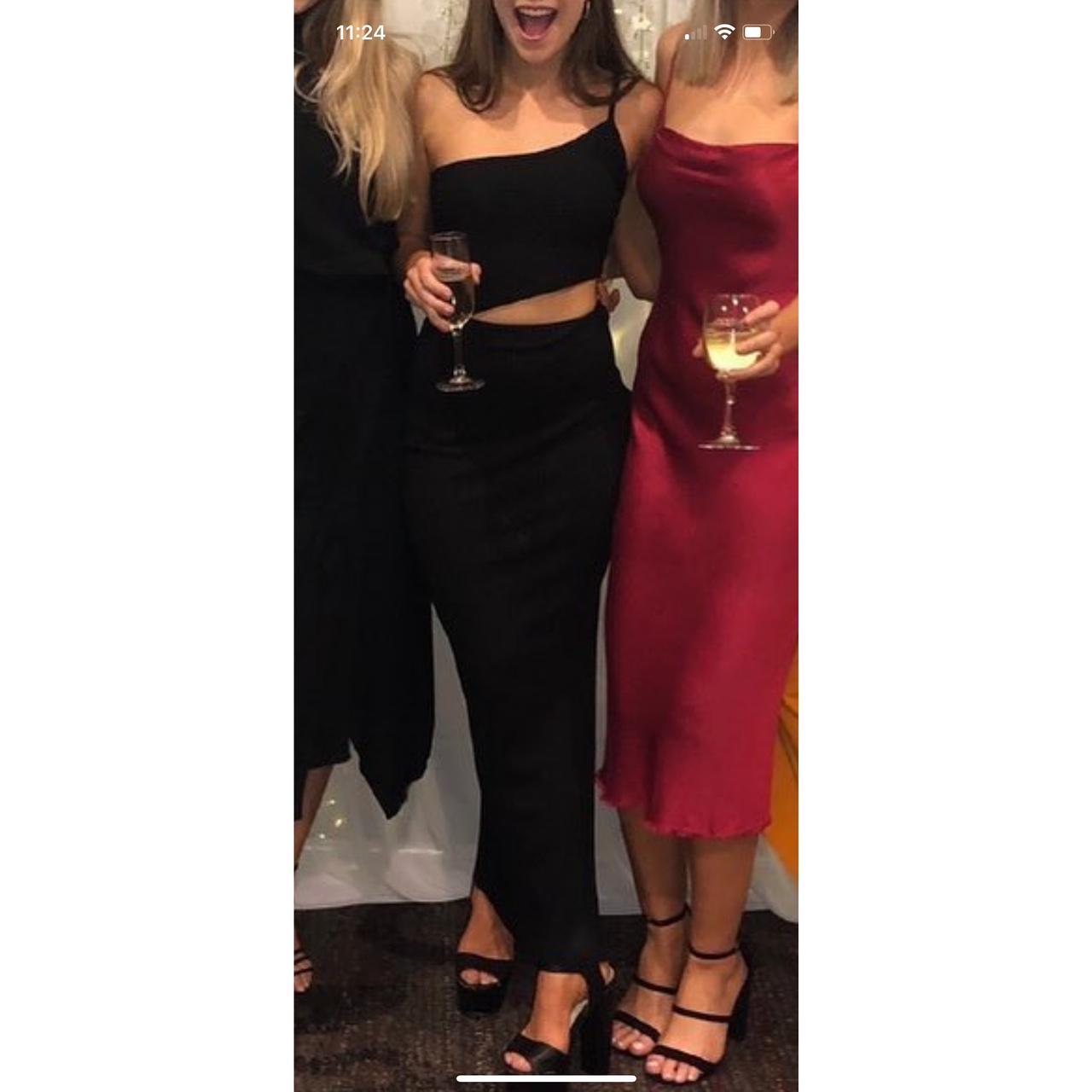 Bec and bridge black midi / maxi dress. Mid drift... - Depop