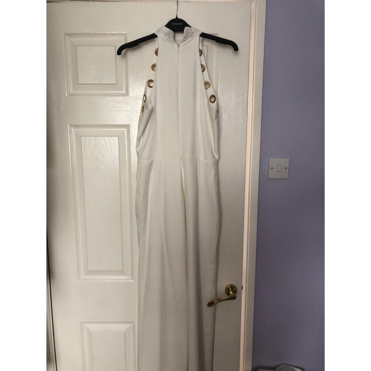Missguided White gold ring high neck wide leg... - Depop
