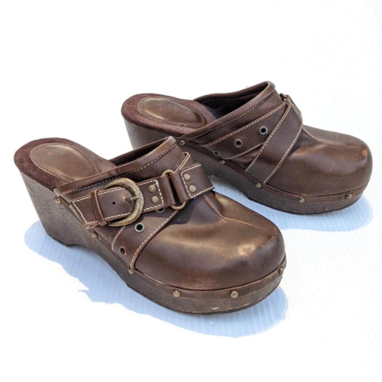 BONGO Brighton Vintage Y2K 90s Platform Clogs size... - Depop