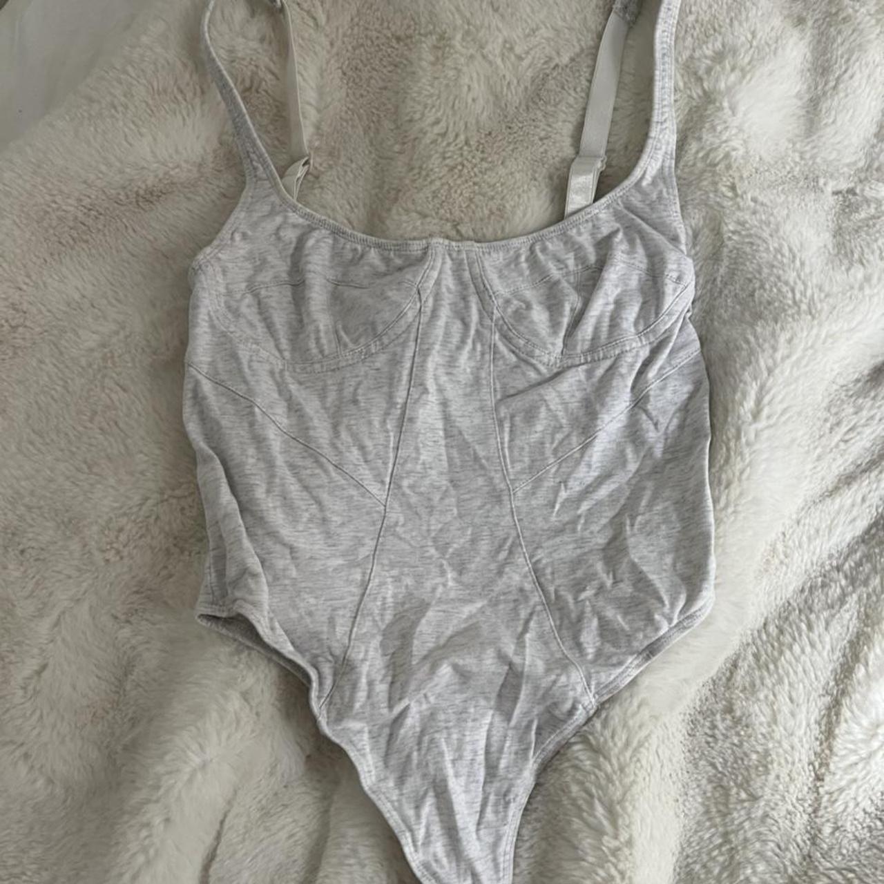 Women's Grey Bodysuit | Depop