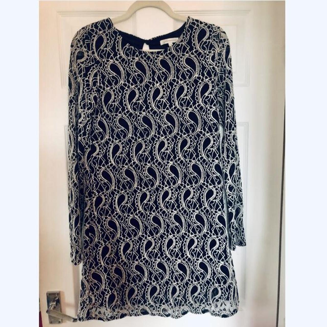 Glamorous brand size 14 black and white lace shift... - Depop