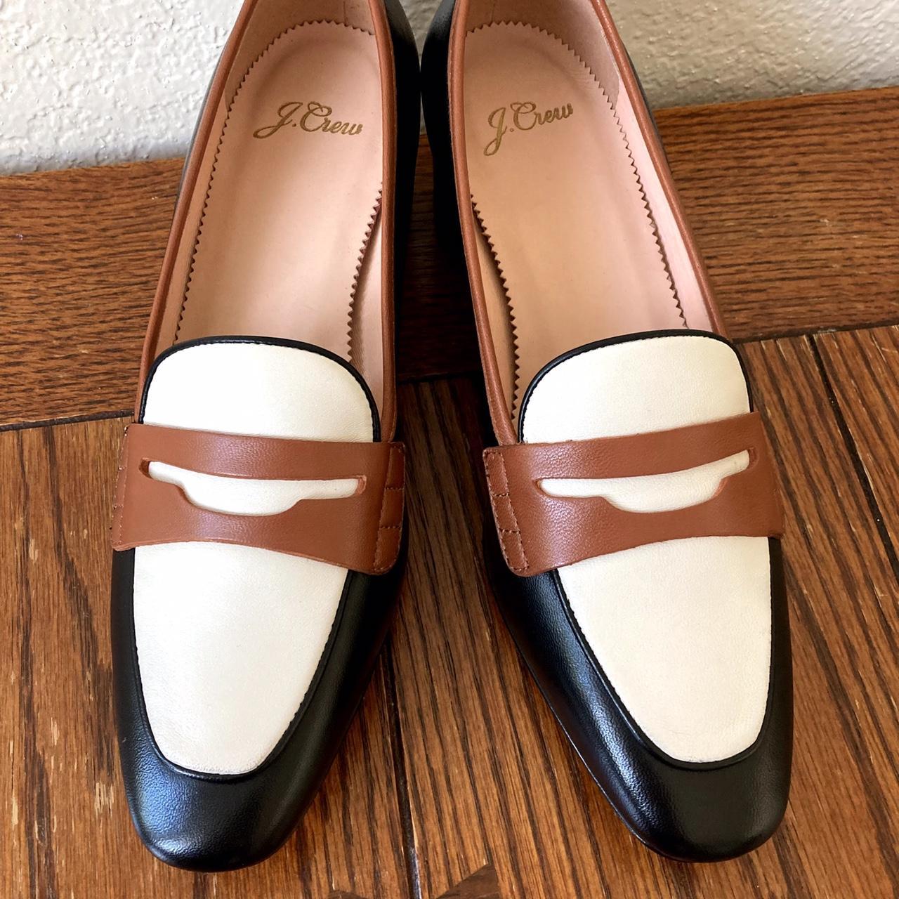 JCrew Block Heel Loafer These smart heeled loafers... - Depop