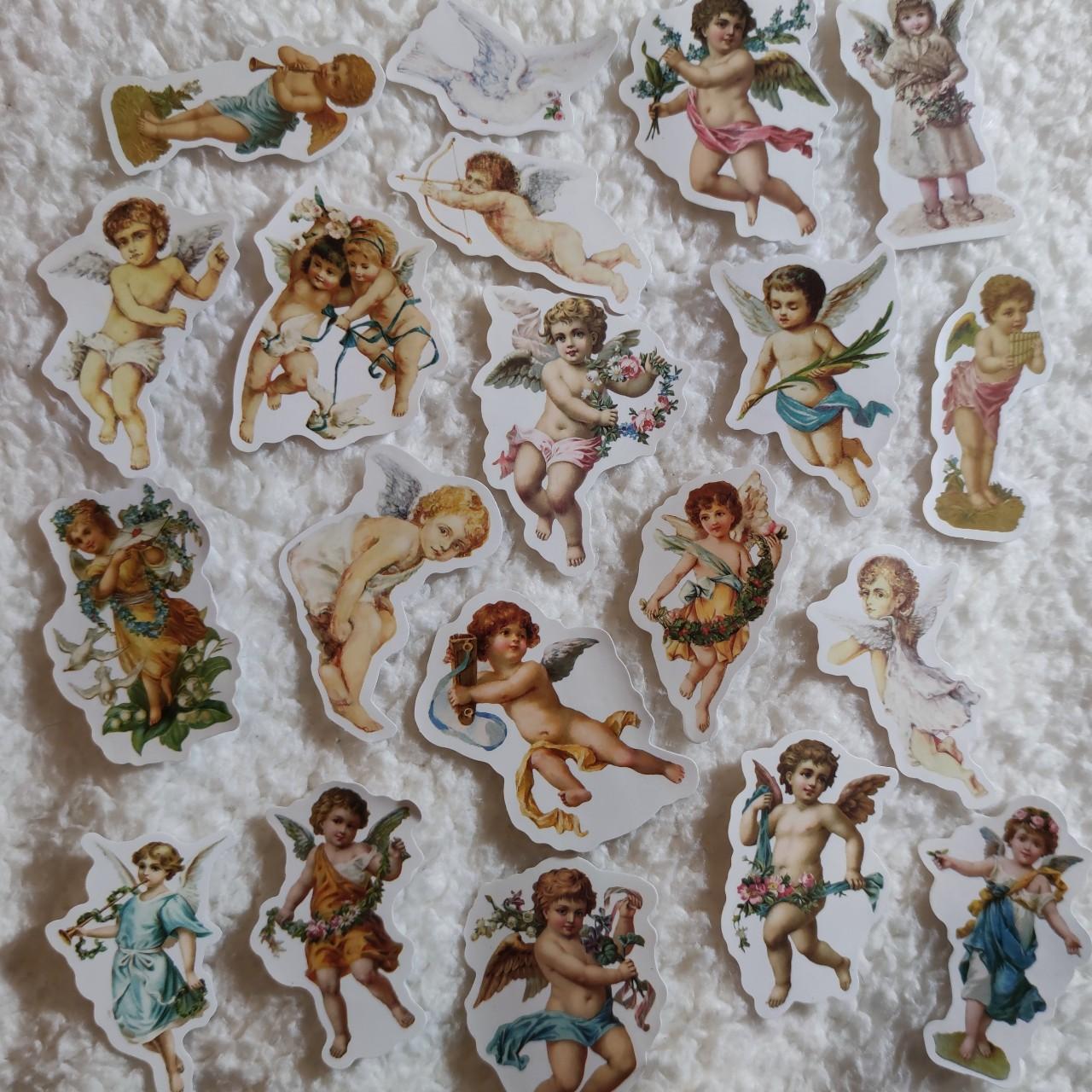 Sticker bundle, 10 cherub/angel stickers ☁ Cherub... - Depop