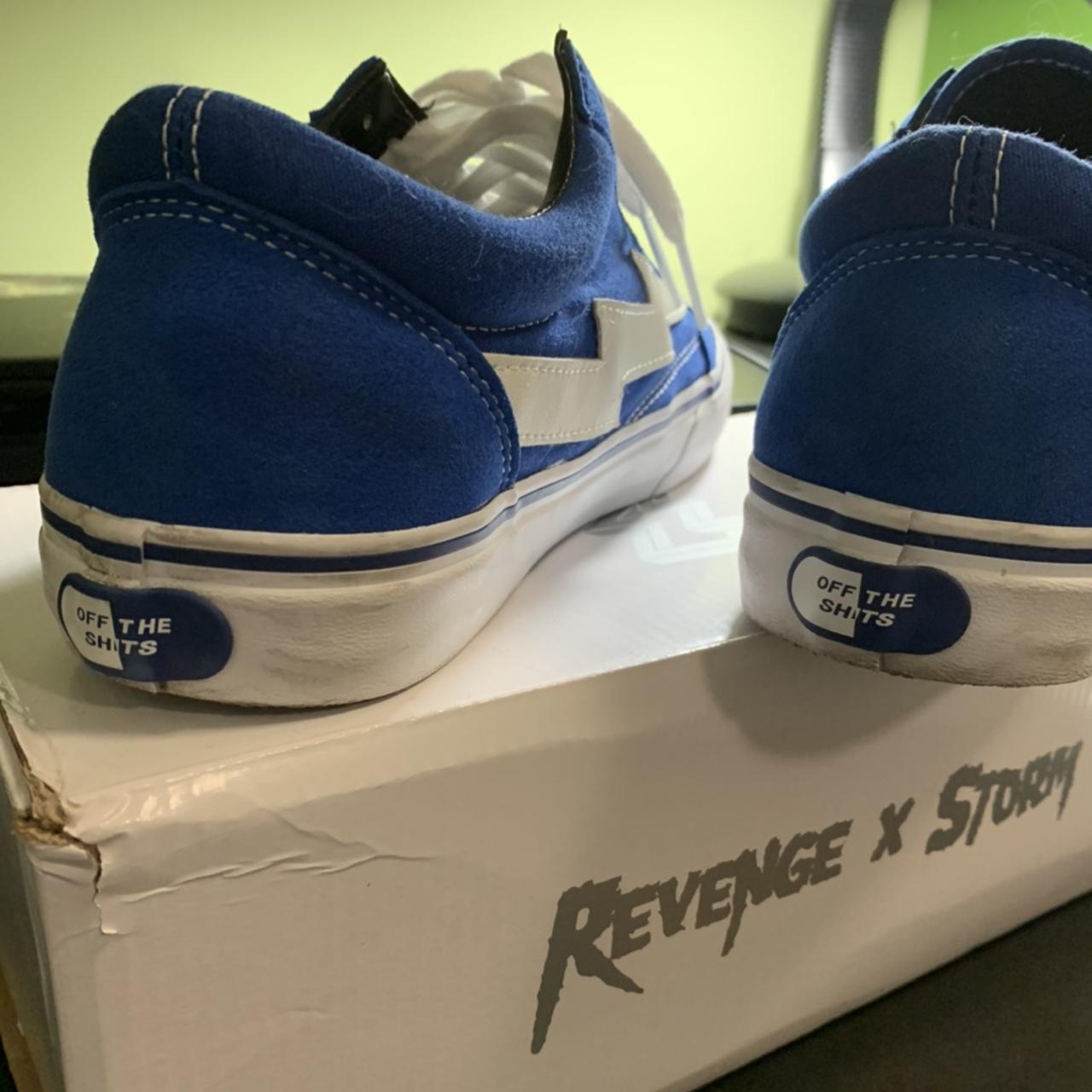 revenge x storm blue -size 10 -9/10 condo (worn once... - Depop