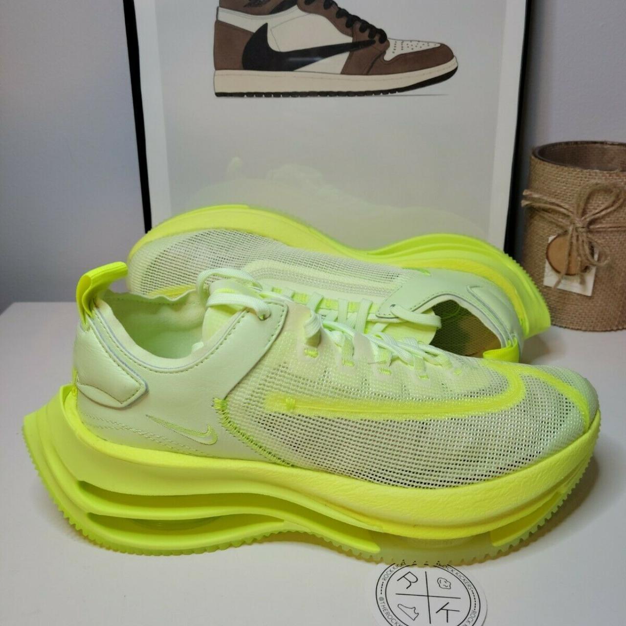 Nike Zoom Double Stacked Volt/Barely Volt Running... | Depop