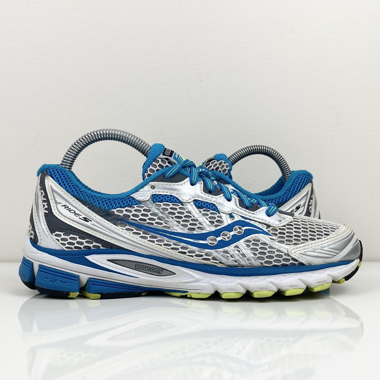 Saucony Ride 5 White & Blue Women’s Athletic Running... - Depop
