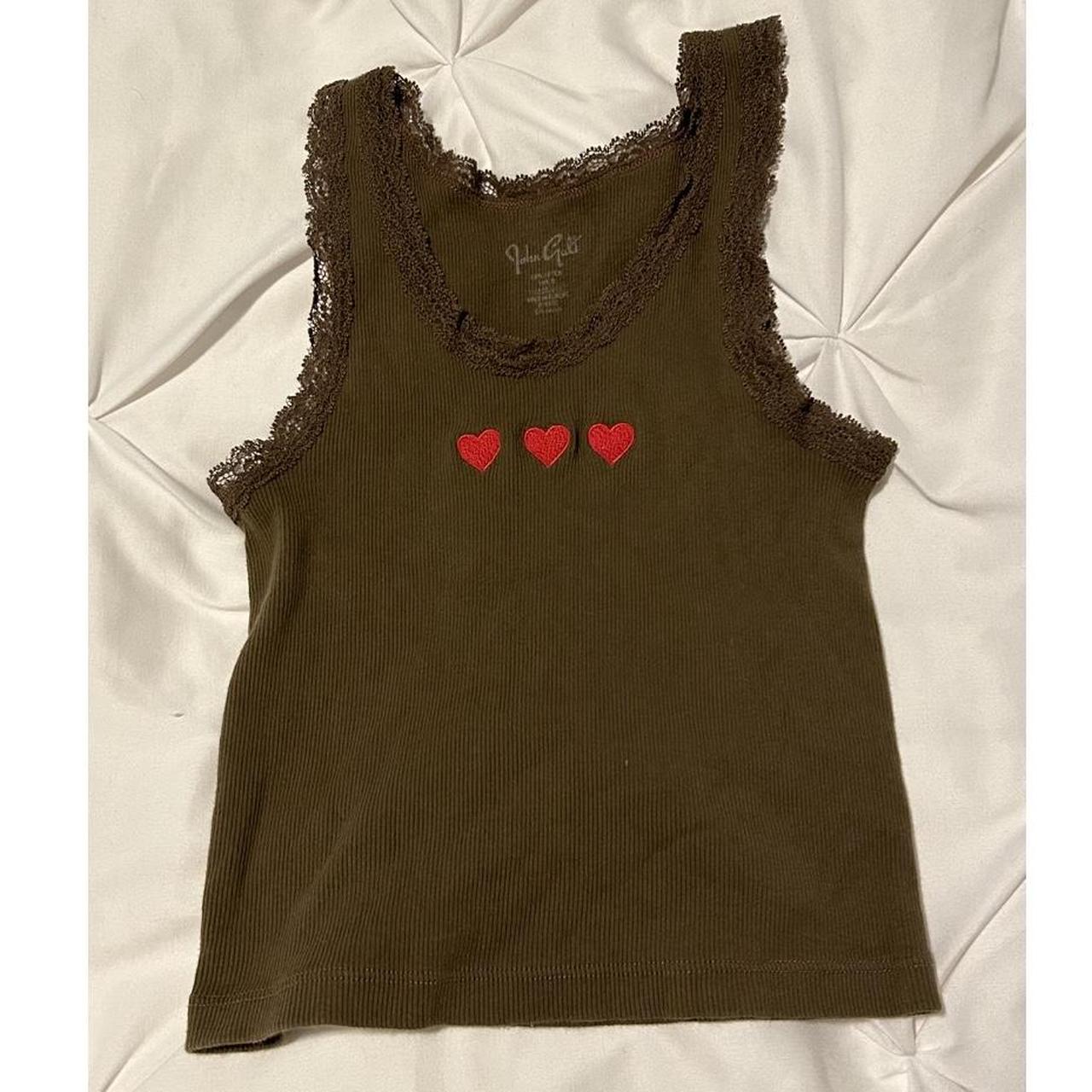 ON HOLD brandy melville ronnie heart tank in... - Depop