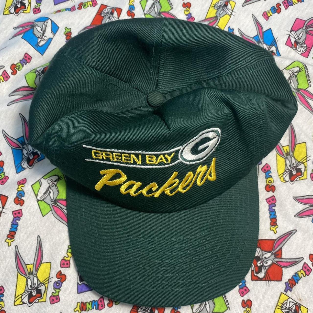 Vintage Green Bay Packers Hat Green and Yellow... - Depop
