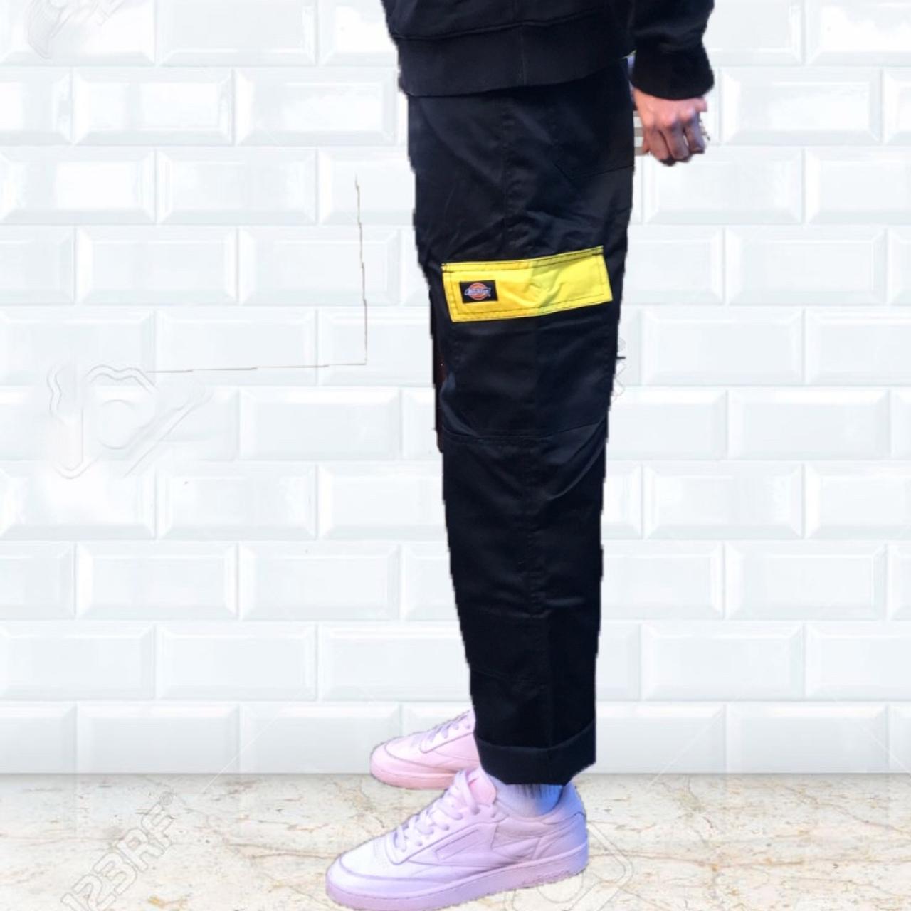 - Black & Yellow Dickies Cargo Trousers - New with... - Depop