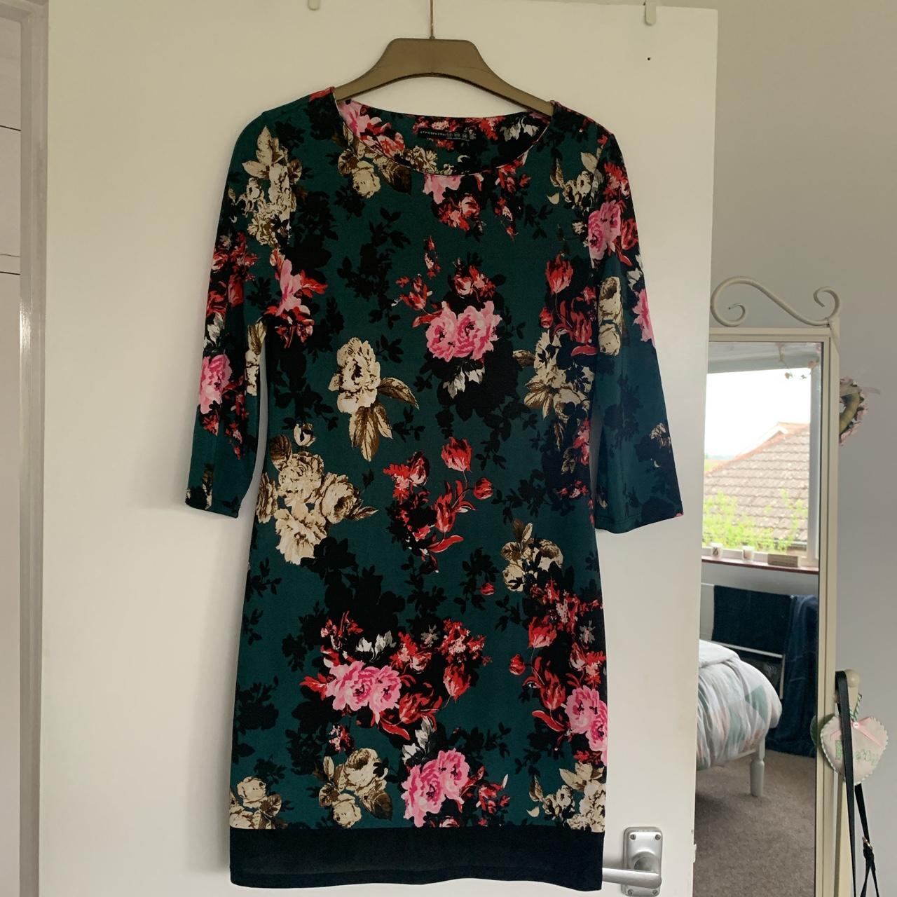 Green floral dress from Atmosphere Primark with... - Depop