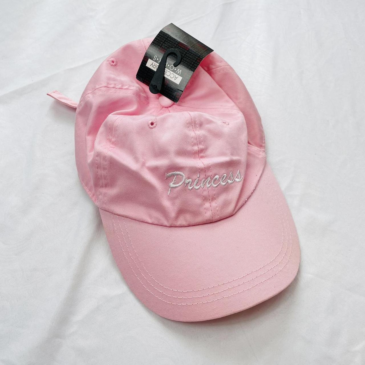 pink princess hat new with tags, has some thread... - Depop