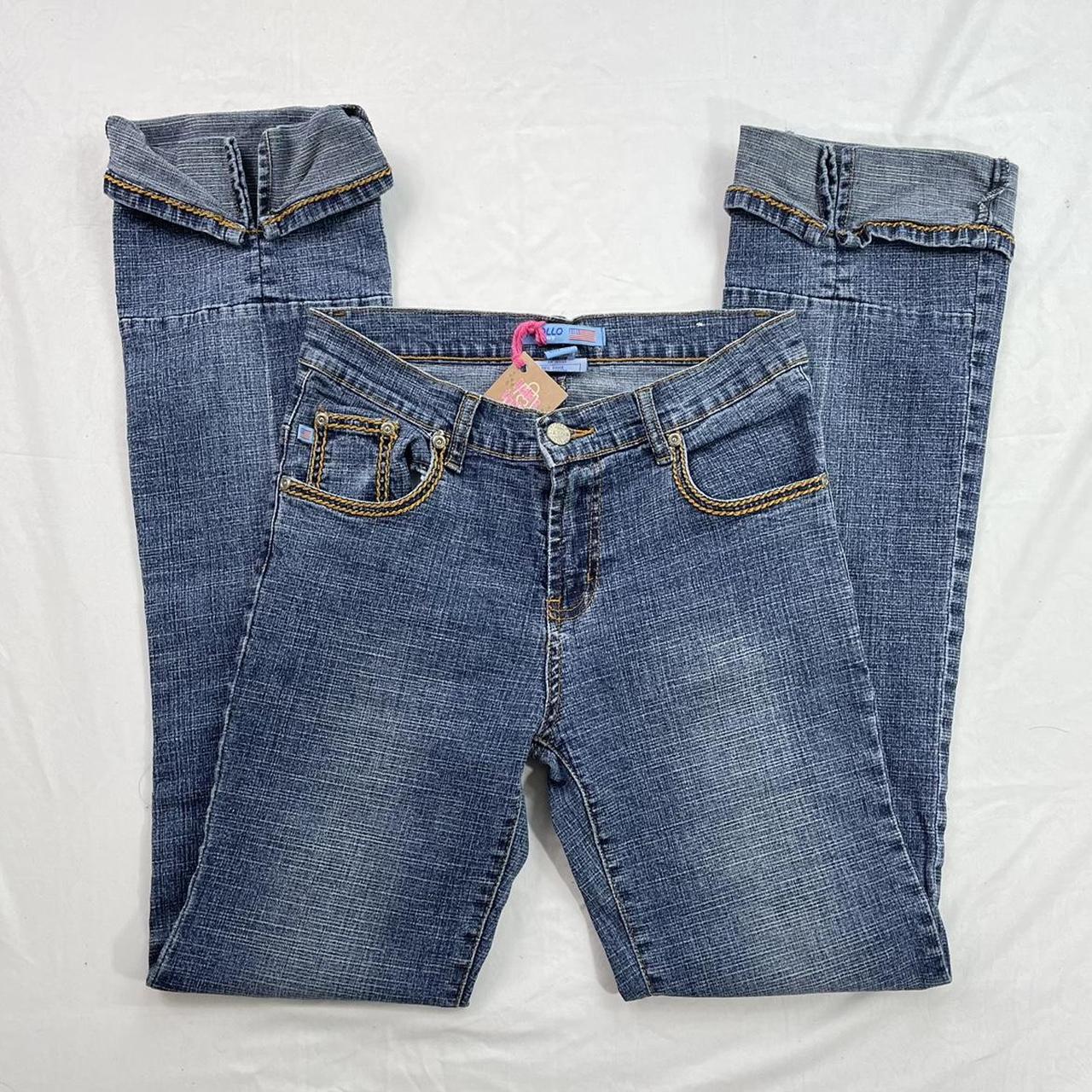 2000s Apollo Jeans straight leg fit with cuffed... - Depop