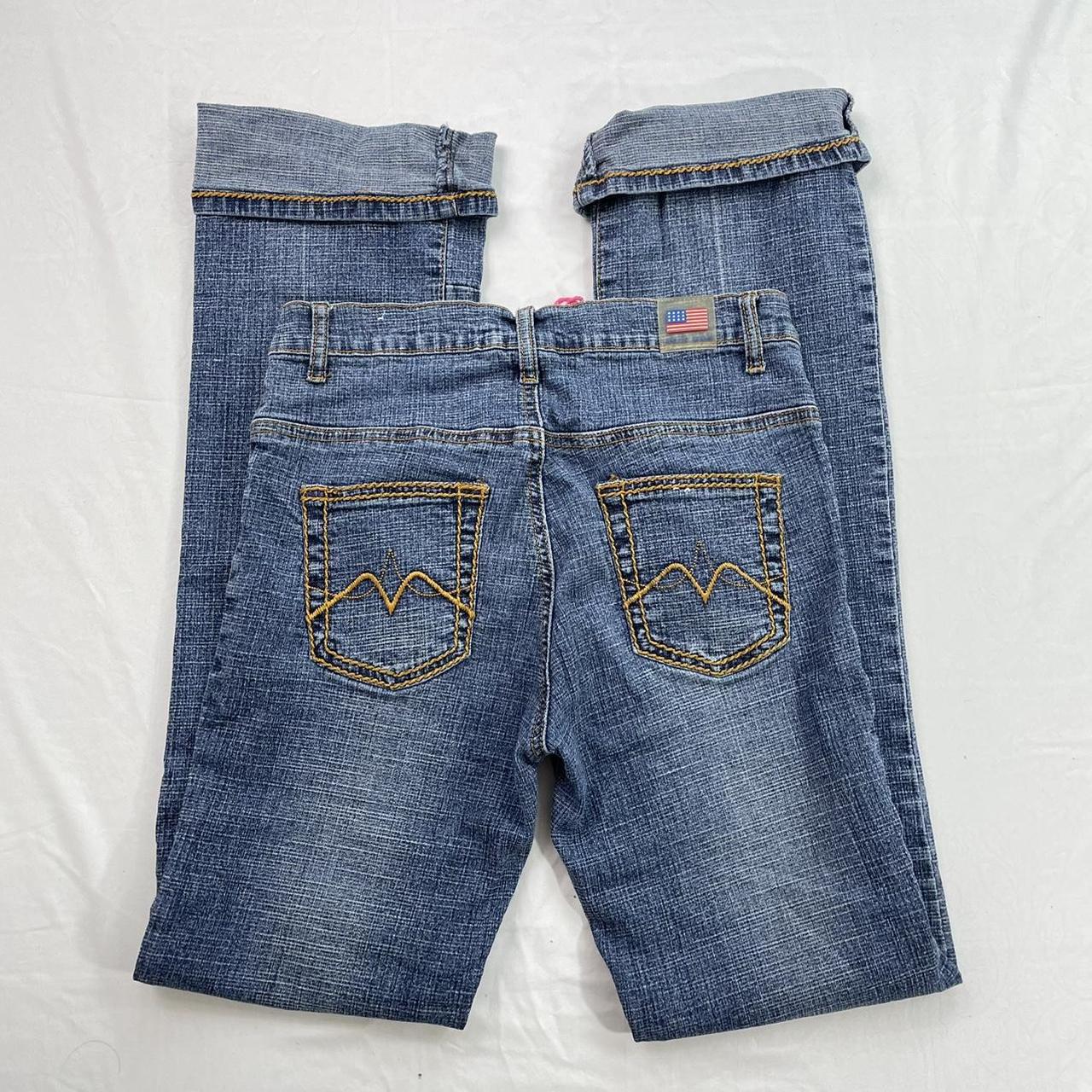 2000s Apollo Jeans straight leg fit with cuffed... - Depop