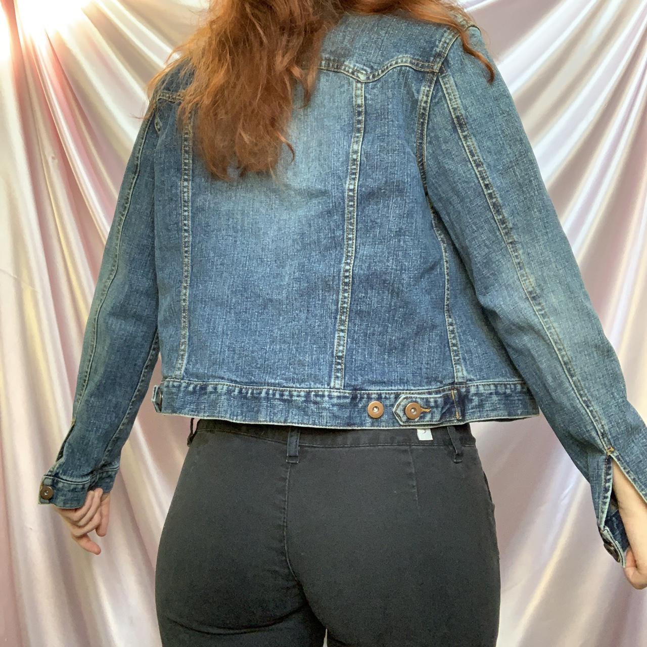 DENIM JACKET -adorable blue jean fitted denim jacket... - Depop