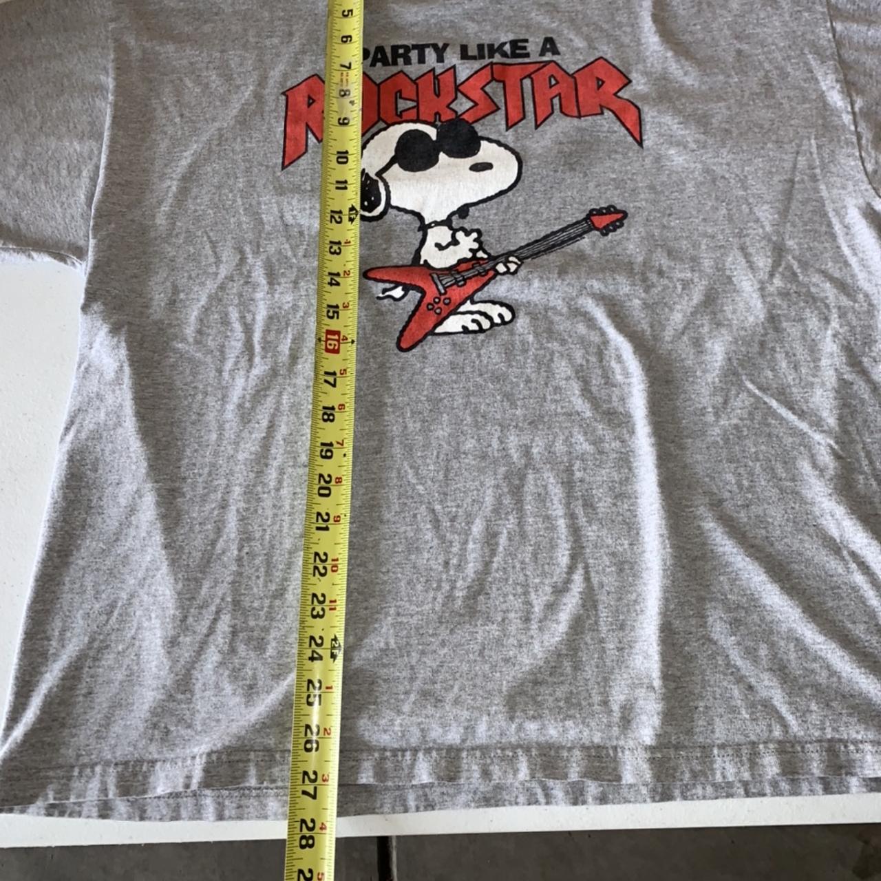 Snoopy party like a rockstar graphic shirt Grey,... - Depop