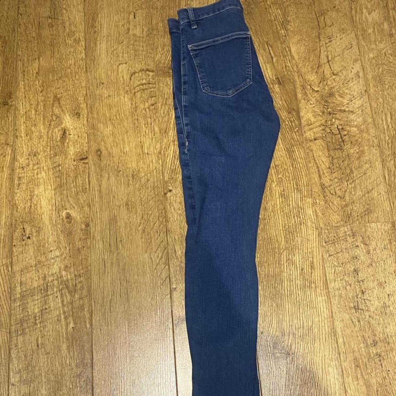 topshop joni ripped skinny jeans in mid blue - W28... - Depop