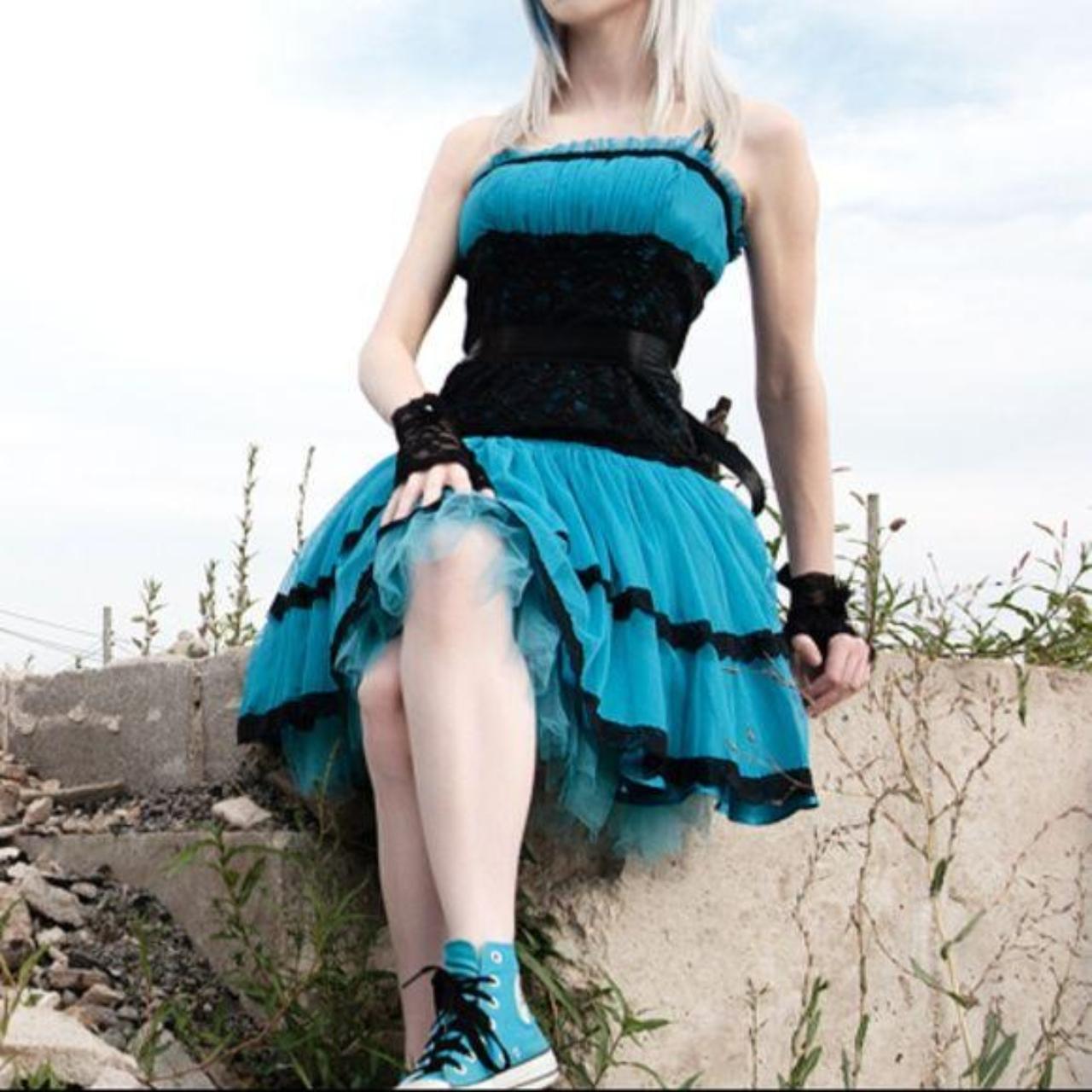 Blue Lace Dress Like new. Worn once for a photo... - Depop