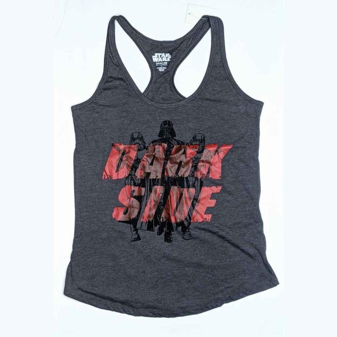 Star Wars dark heather gray tank top with "Dark... - Depop