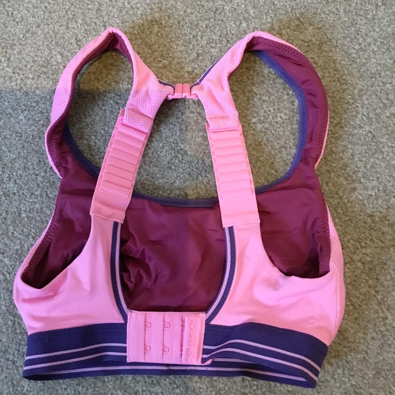 Pink shock absorber sports bra, size 30C. Brand new... - Depop