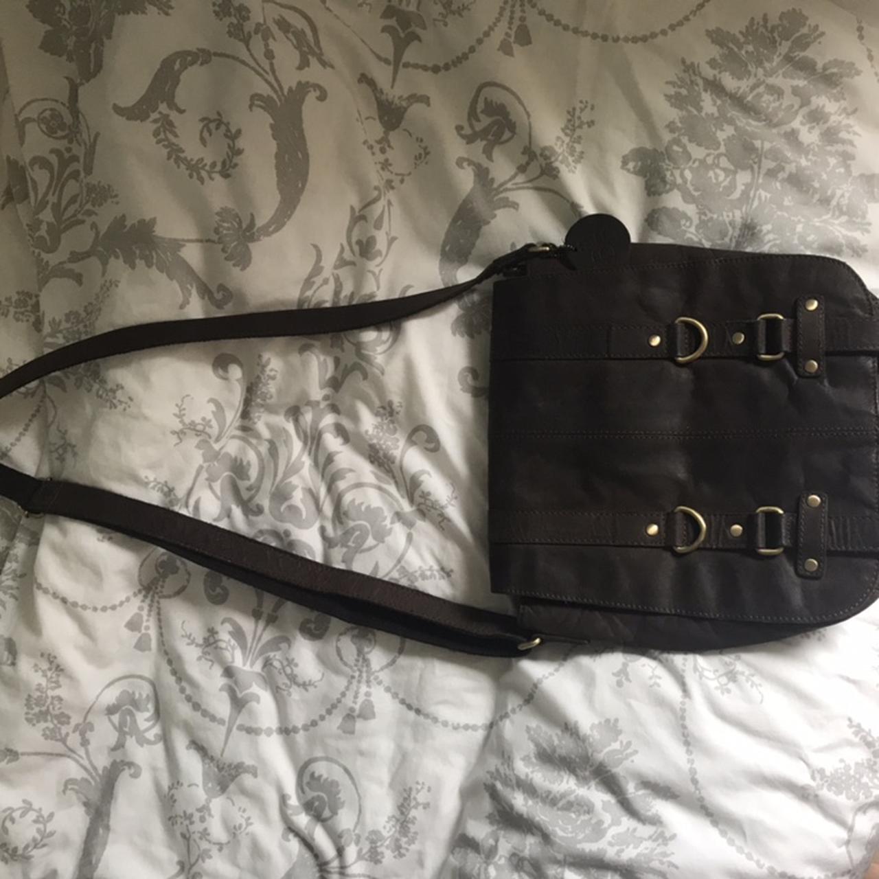 Bolla real leather brown satchel bag > excellent... - Depop