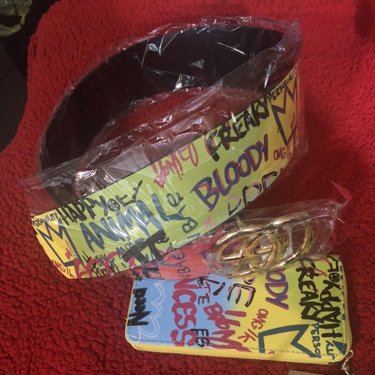 Graffiti belt NO WALLET 🔥🔥🔥🔥🔥🔥🔥🔥 Fun Popping colors - Depop