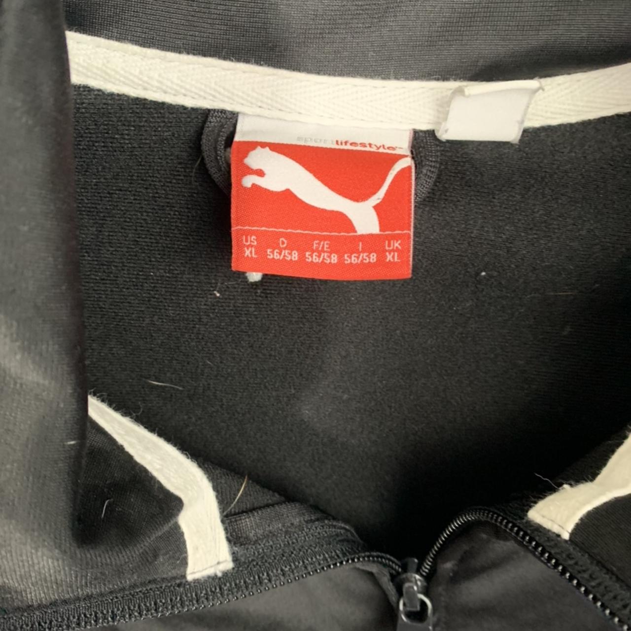 Vintage 90’s essential black and blue puma zip up... - Depop