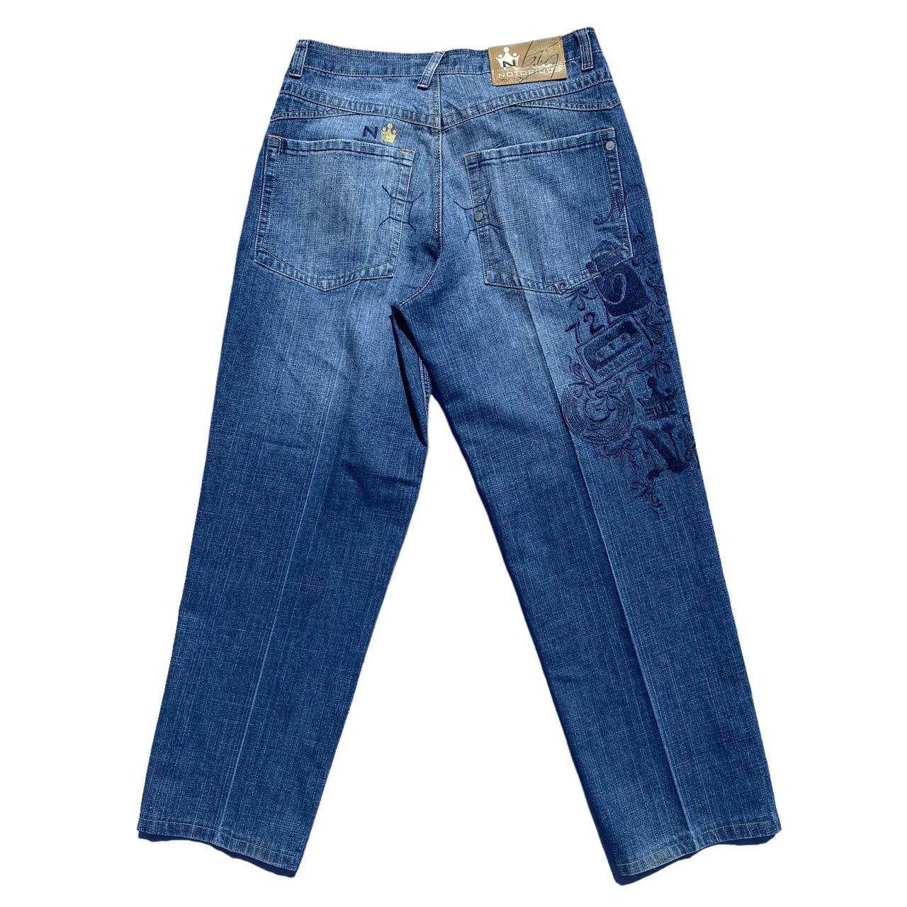 Vintage Notorious B.I.G. Wide Leg Embroidered Skate... - Depop