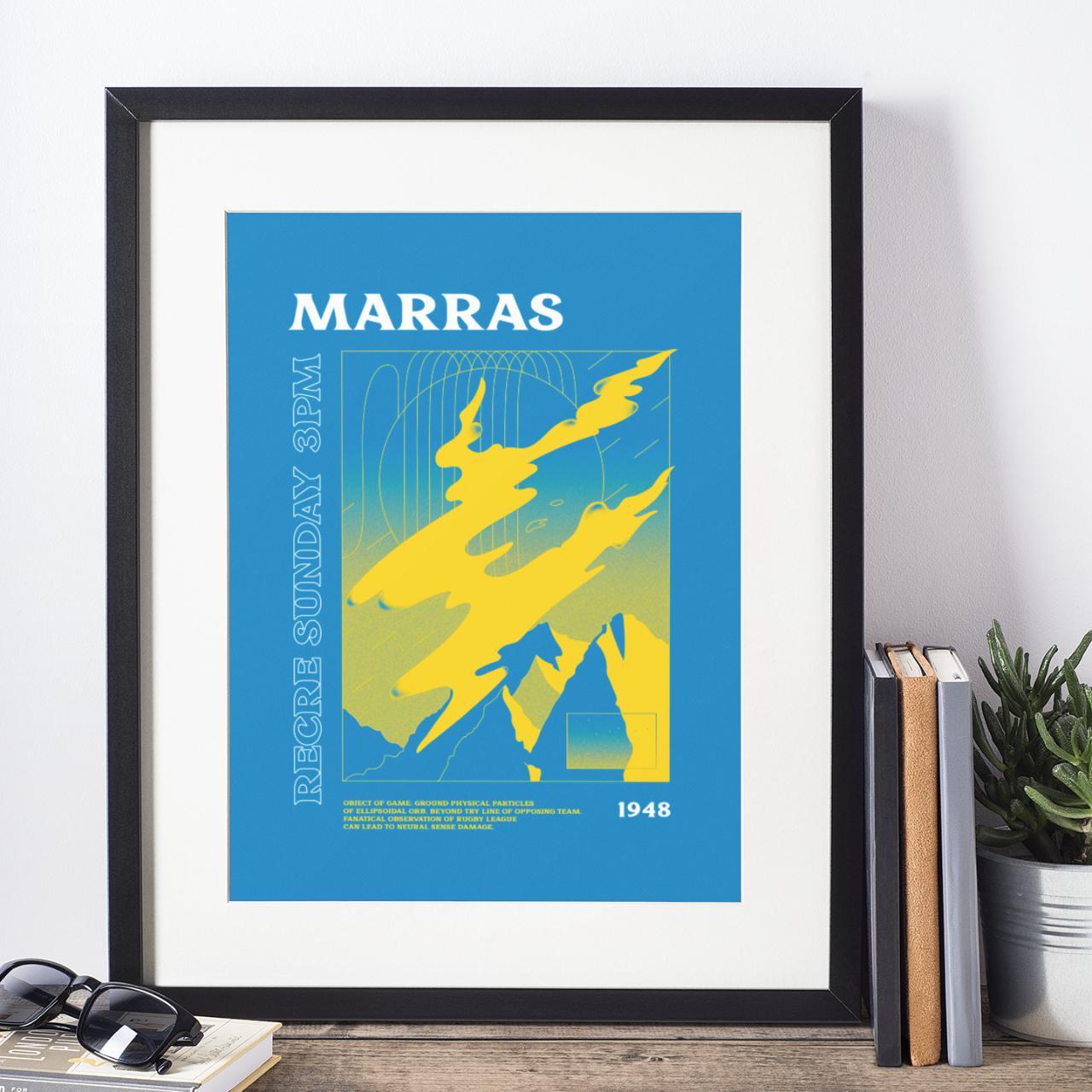 Whitehaven RLFC inspired Psychedelic Art A4... - Depop